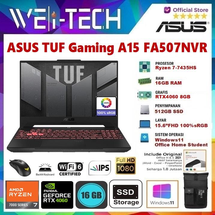 ASUS TUF Gaming A15 FA507NVR Ryzen 7-7435HS RTX4060 512GB 15.6"FHD ...