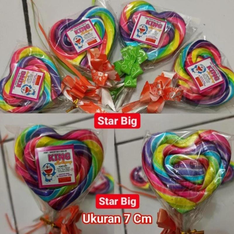 Permen Lolipop King 7 Cm Bulat Dan Love - Shop | Tokopedia