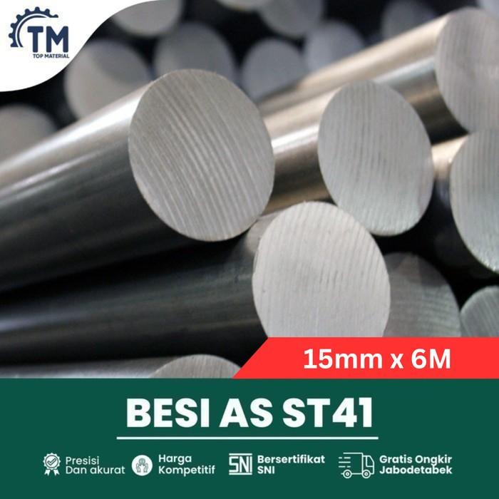 Jual Besi AS Bulat ST41 Diameter 15mm Panjang 6 Meter SNI Assental ...