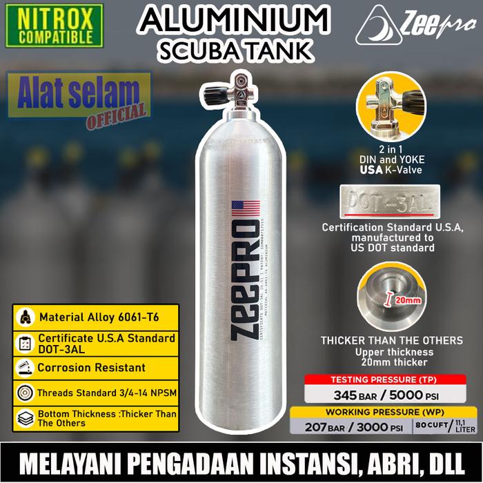 Jual Tabung Selam Zeepro USA Tank Scuba Diving 80 Cuft no Amscud Luxfer ...