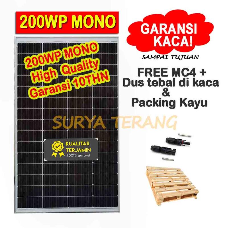 Solar Panel Surya 200wp Mono Solar Cell 200wp Mono + Packing - Shop ...