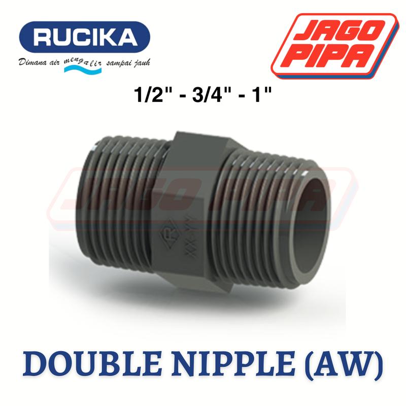Rucika Double Nipple / Nepel AW Fitting PVC - Shop | Tokopedia