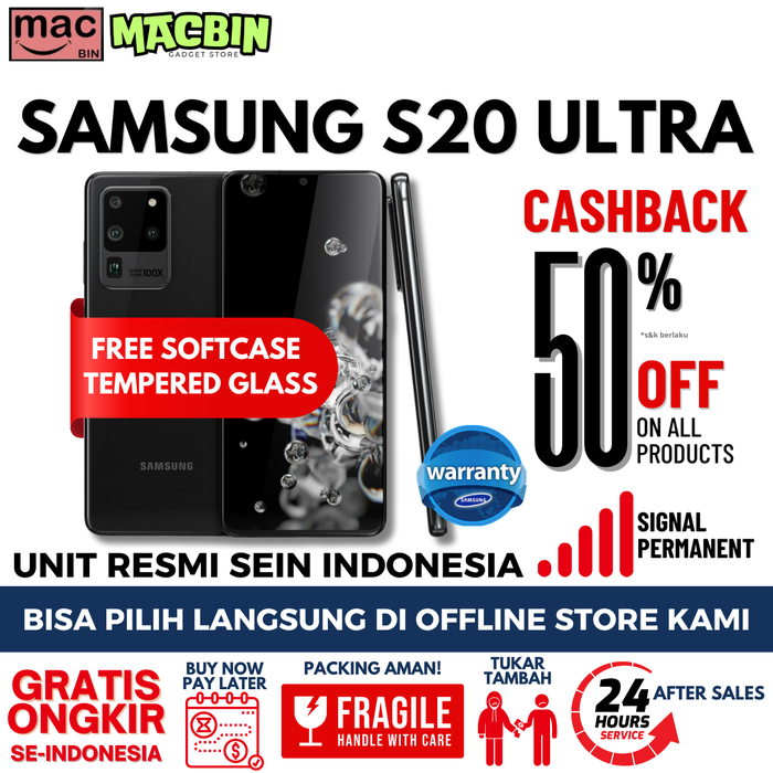 Jual Samsung Galaxy S20 Ultra Plus 12/128Gb 8/128GB Second Original ...