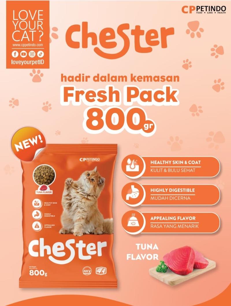 CHESTER 1 kg Repack - Makanan Kucing Kering Cat Dry Food - Shop | Tokopedia