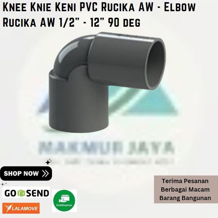 Jual Knee Knie Keni PVC Rucika AW - Elbow Rucika AW 1/2" - 12" 90 deg ...