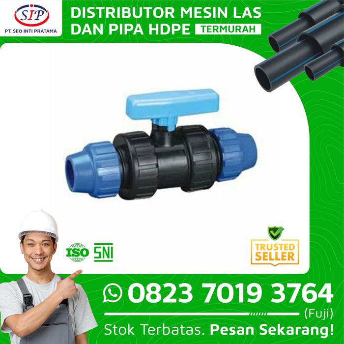 Jual Ball Valve Pipa HDPE 2 Inch 63mm | Stop Kran HDPE 2 Inch 63mm ...