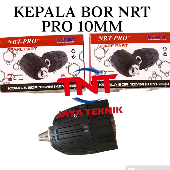 Jual NRT-PRO KEPALA BOR 10MM 3/8" KEYLESS DRILL CHUCK CORDLESS TANPA ...