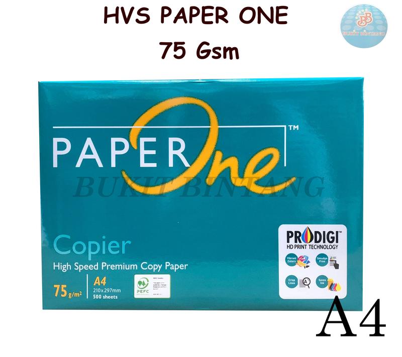 Kertas HVS Paper One 75 Gsm Ukuran A4 ,1 RIM / 500 Lembar - Shop ...
