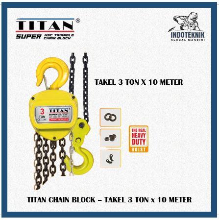 Jual TITAN Chain Block 3 Ton x 10 Meter - Takel Katrol 3 Ton x 10 Meter ...