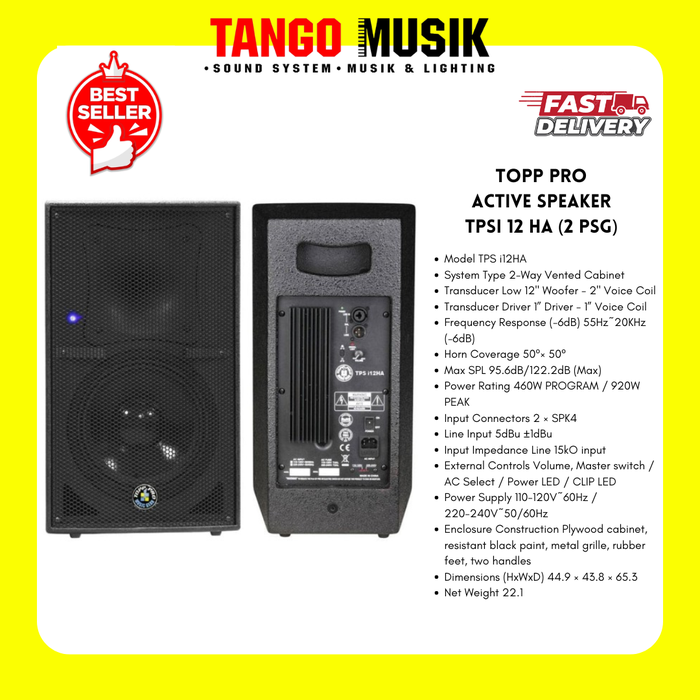 Jual TOPP PRO ACTIVE SPEAKER TPSI 12 HA ORIGINAL / Speaker Aktif 12 ...