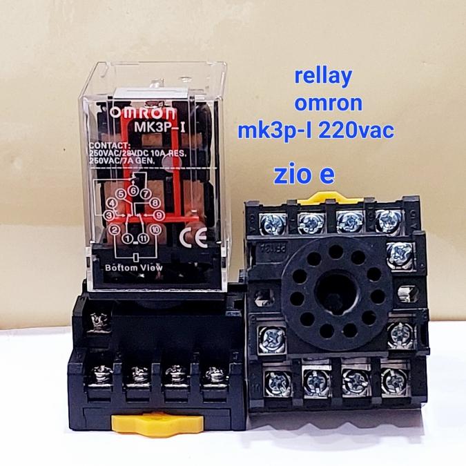 relay mk3p-I 220vac omron dilengkapi socket 11kaki 10a - Shop | Tokopedia