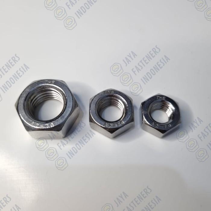 Jual MUR 1 INCHI Stainless steel 304 | HEX NUT 1 " SS 304 THE A2-70 ...