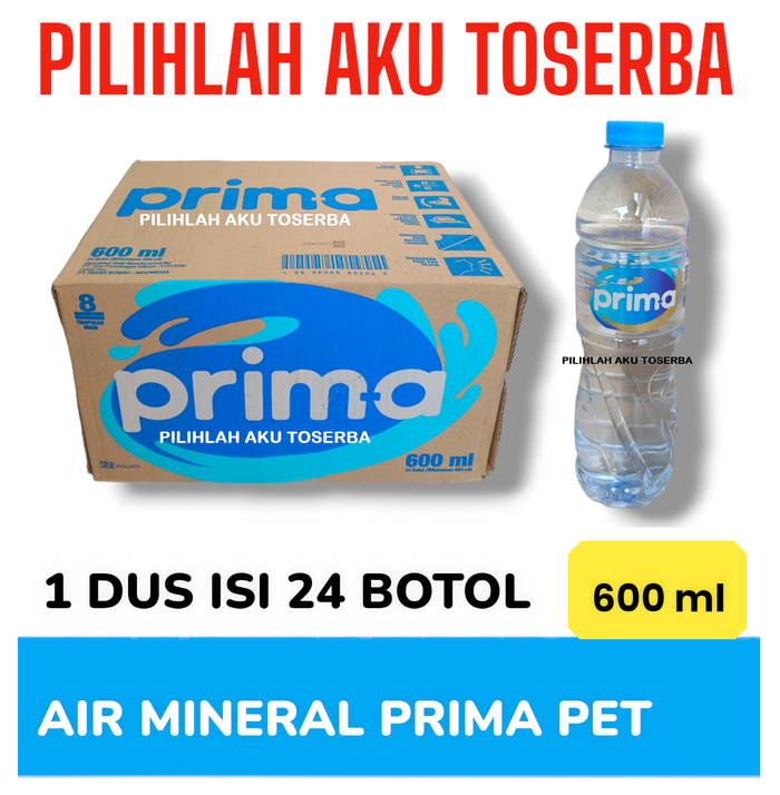 Jual Air Mineral Prima Prim-A Botol Pet 600 ml - (HARGA 1 DUS ISI 24 ...