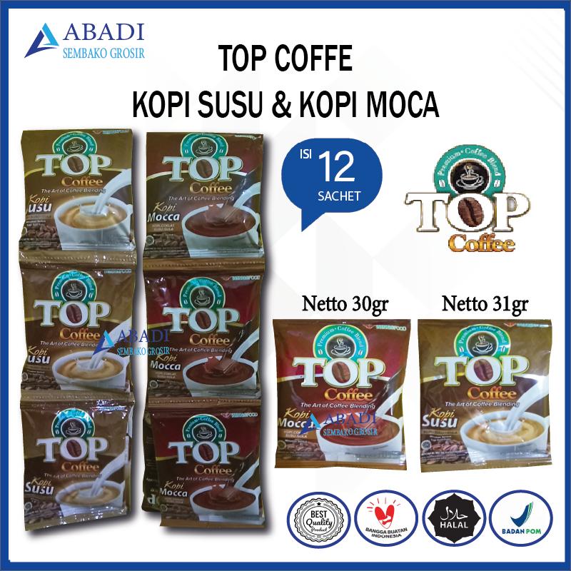 TOP COFFE Kopi Susu Kopi Mocca Moka Moca 1 Renceng 12 sachet - Shop ...