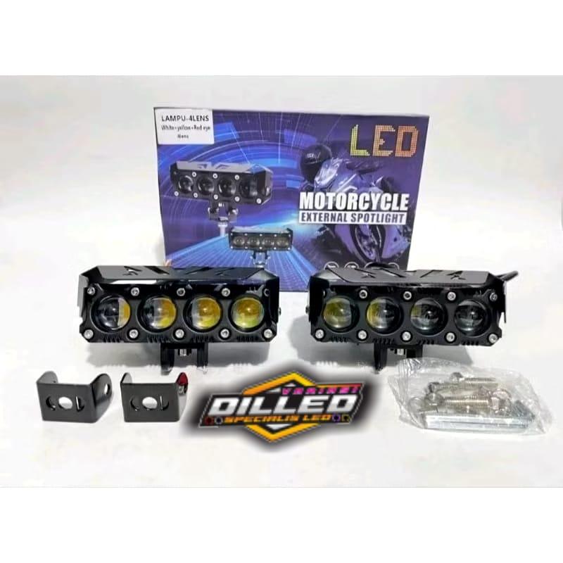 SQL 4 MATA DEVIL RYD/HRJ PUTIH KUNING DEMON EYE MERAH 55 W 12-24 V MINI ...