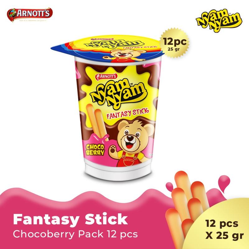 Nyam-Nyam Fantasy Stick Chocoberry - PACK (12 Pcs) 25 gram - Shop | Tokopedia