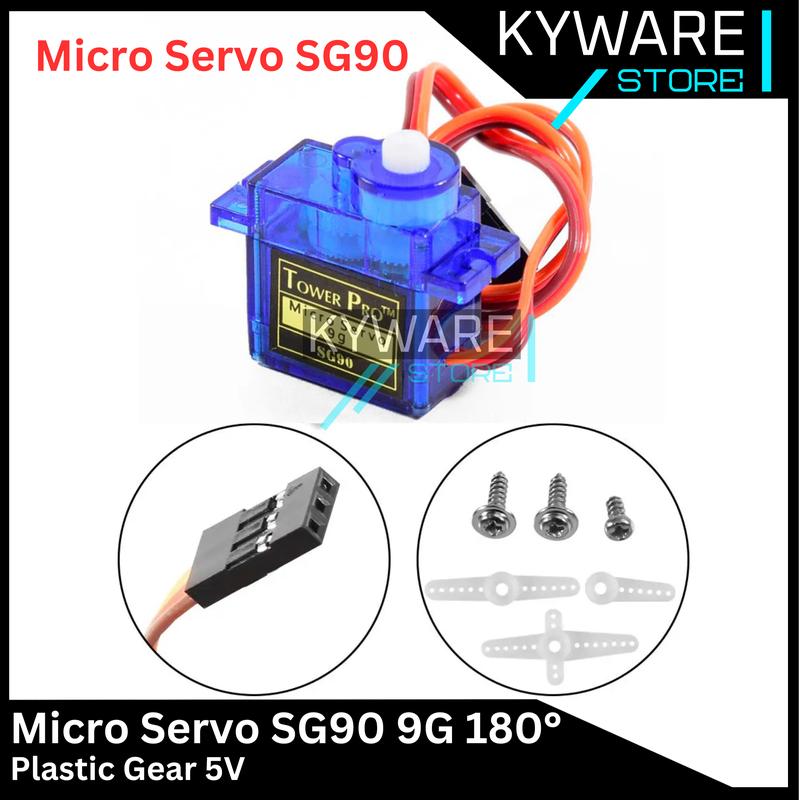 Tower Pro Micro Servo Motor SG90 180 Plastic Gear 9G SG 90 Kecil - Shop ...