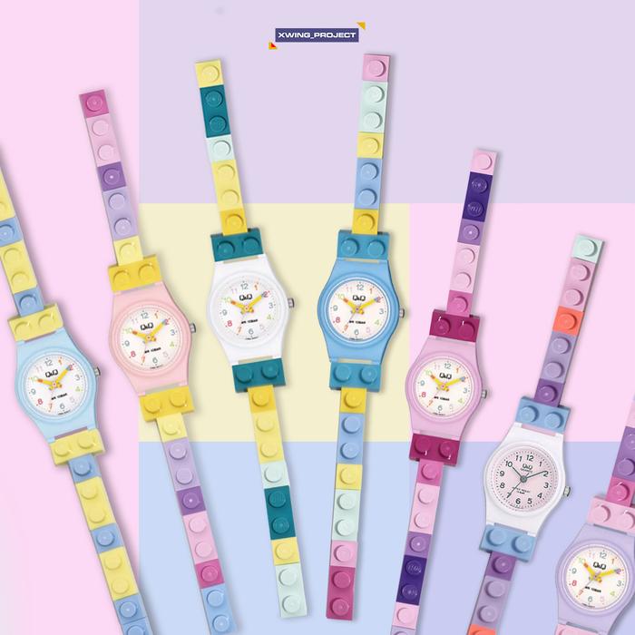 Jual Jam Tangan Analog Custom brick LEG0 | Q&Q / QQ V28 / V28A ...