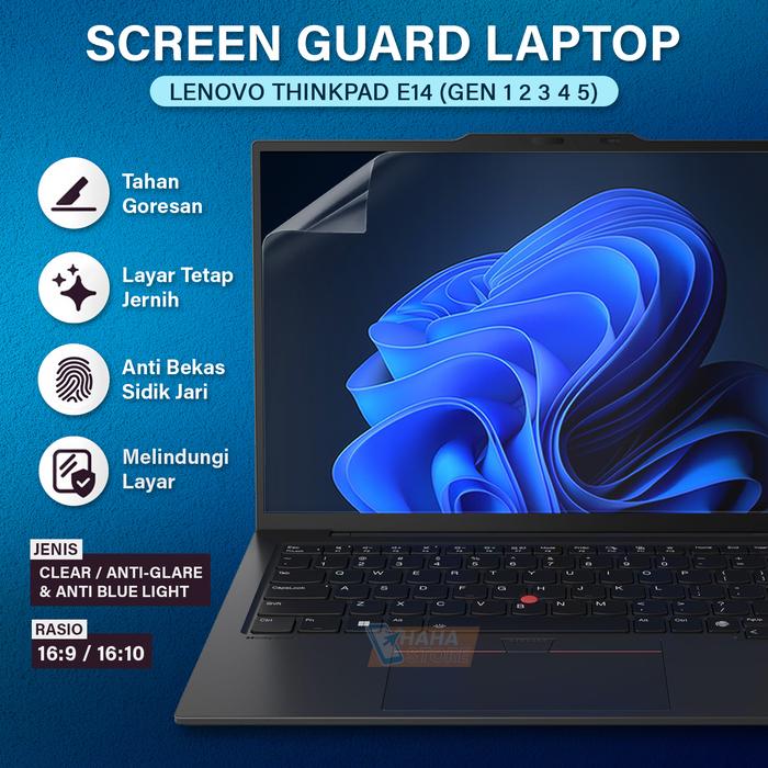Jual Anti Gores Lenovo ThinkPad E14 Gen 1 2 3 4 5 Laptop Screen Guard ...