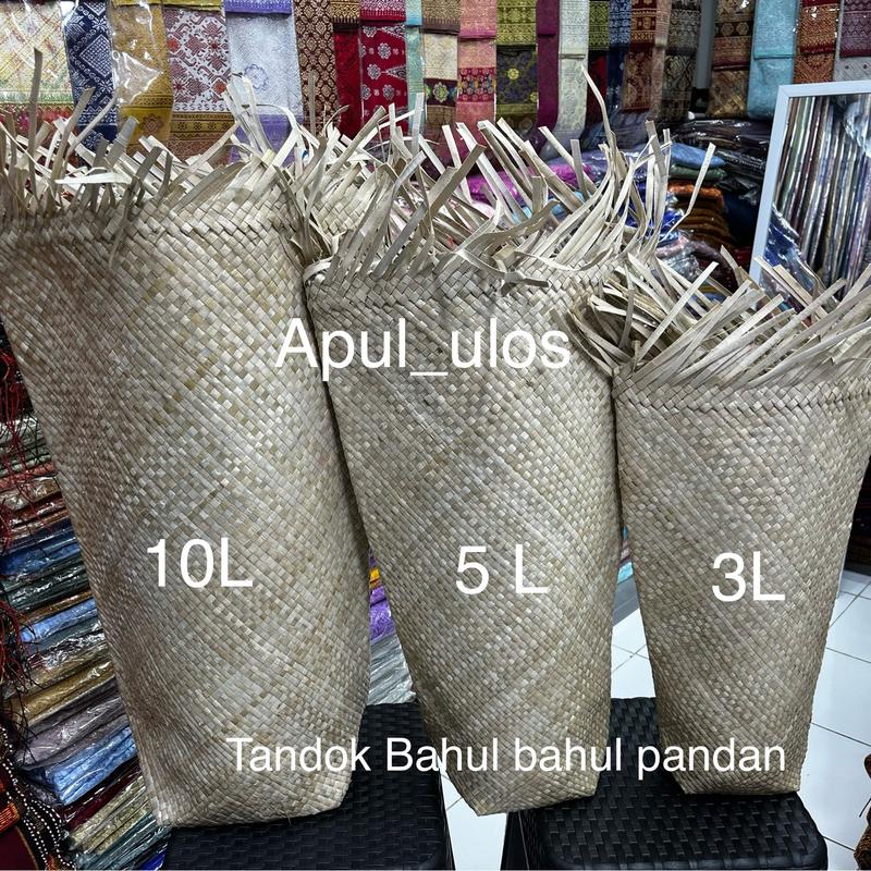 Tandok pandan asli 3Liter Bahul bahul wadah beras adat batak - Shop ...