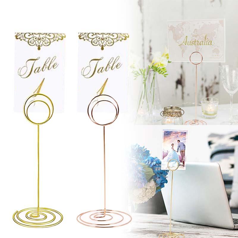 10Pcs Standing Menu Display Stainless Tiang Nomor Meja Stand Card ...