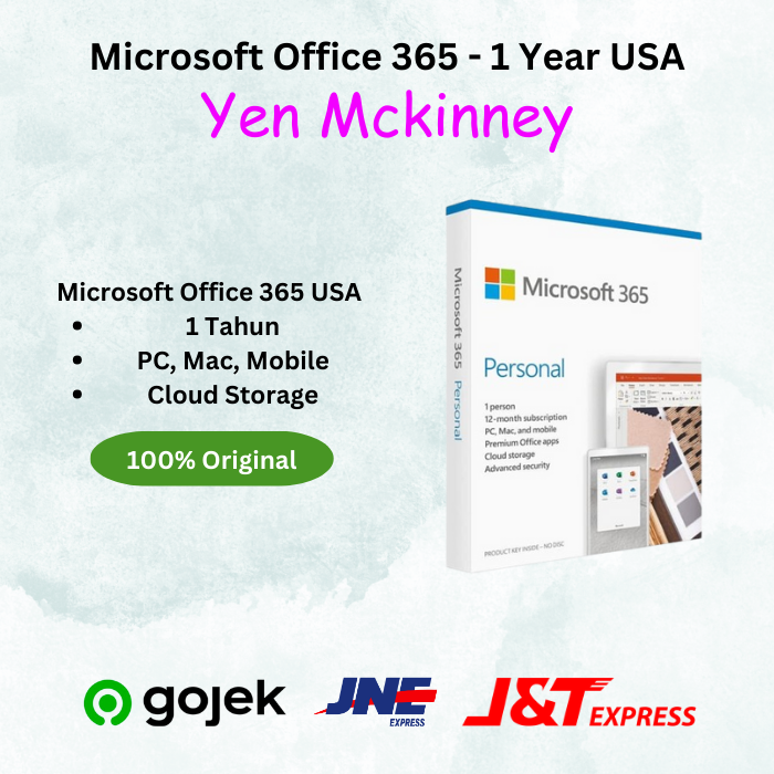 Jual Microsoft Office 365 Personal 1 PC/Mac + 1 Tablet, Original Subcription 1 Tahun - Jakarta ...