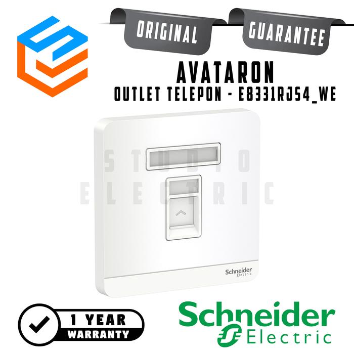 Jual Schneider Stop Kontak Socket Telepon AvatarOn Putih - E8331RJS4_WE ...