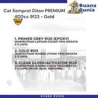 Jual Pilox DITON PREMIUM 400cc | 9123 Gold 400ml | Pilok Cat Semprot ...