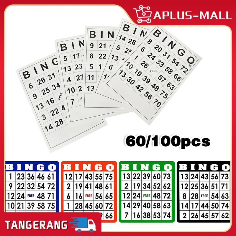 60PCS 100PCS Bingo Set Kartu Mainan Bingo Set - Shop | Tokopedia