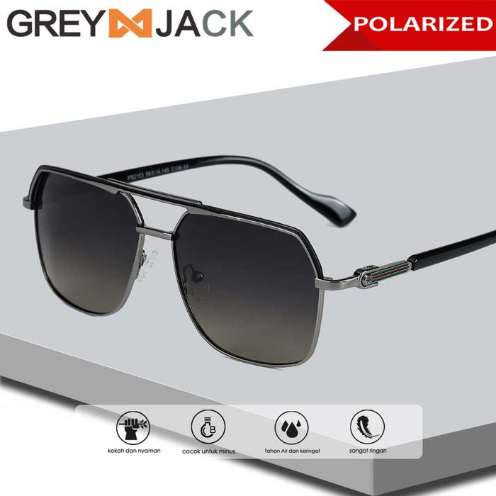 Jual Grey Jack Kacamata Sunglasses Anti UV 400 Polarized Bahan TR+Metal ...
