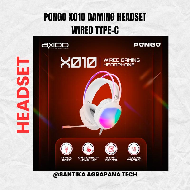 Axioo Pongo X010 Gaming Headset Stereo Wired Connection Type-C - Shop ...