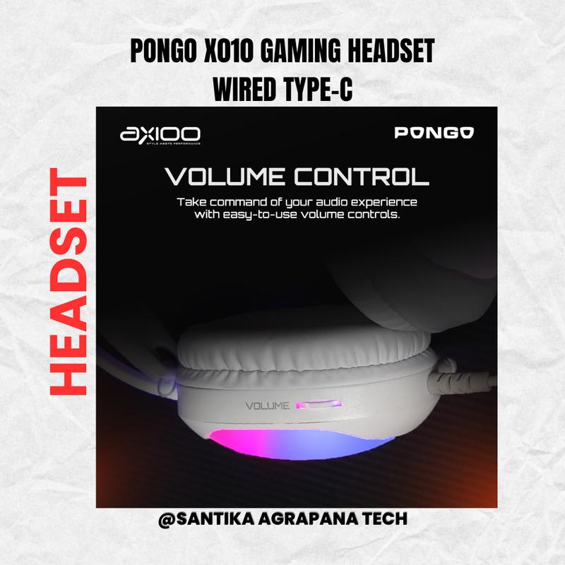 Axioo Pongo X010 Gaming Headset Stereo Wired Connection Type-C - Shop ...
