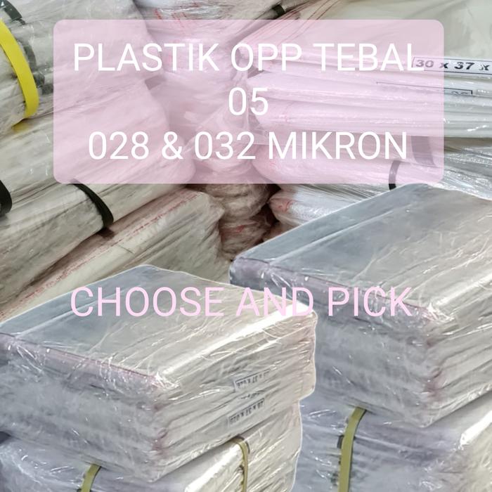 Jual [500 LEMBAR] Plastik OPP Baju Tebal 05 | 028 dan 032 Mikron / OPP ...