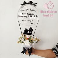 Jual Buket balon bunga mini murah bunga wisuda ulang tahun - Putih ...