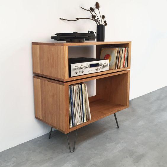 MEJA VINYL PIRINGAN HITAM DAN TURNTABLE SMALL - Shop | Tokopedia