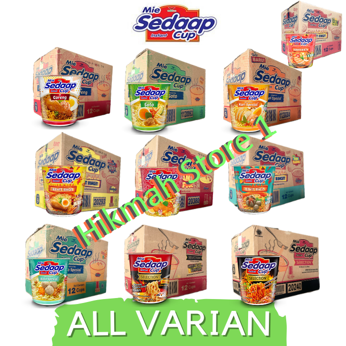 Jual Mie Sedaap Cup 1 Dus isi 12 Pcs Semua Rasa - Mercon Cup Dus - Kab ...