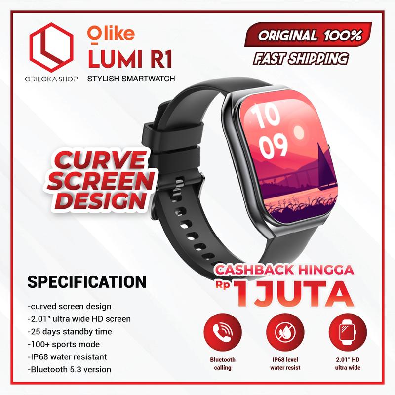Olike Lumi R1 Curved Smartwatch Bluetooth Calling | Smart watch - Shop ...