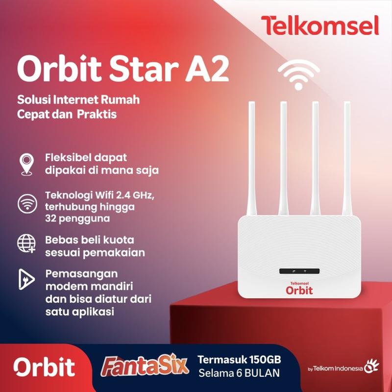 Telkomsel Orbit Star A1 Modem Router Modem Wifi 4G Free Perdana Orbit ...