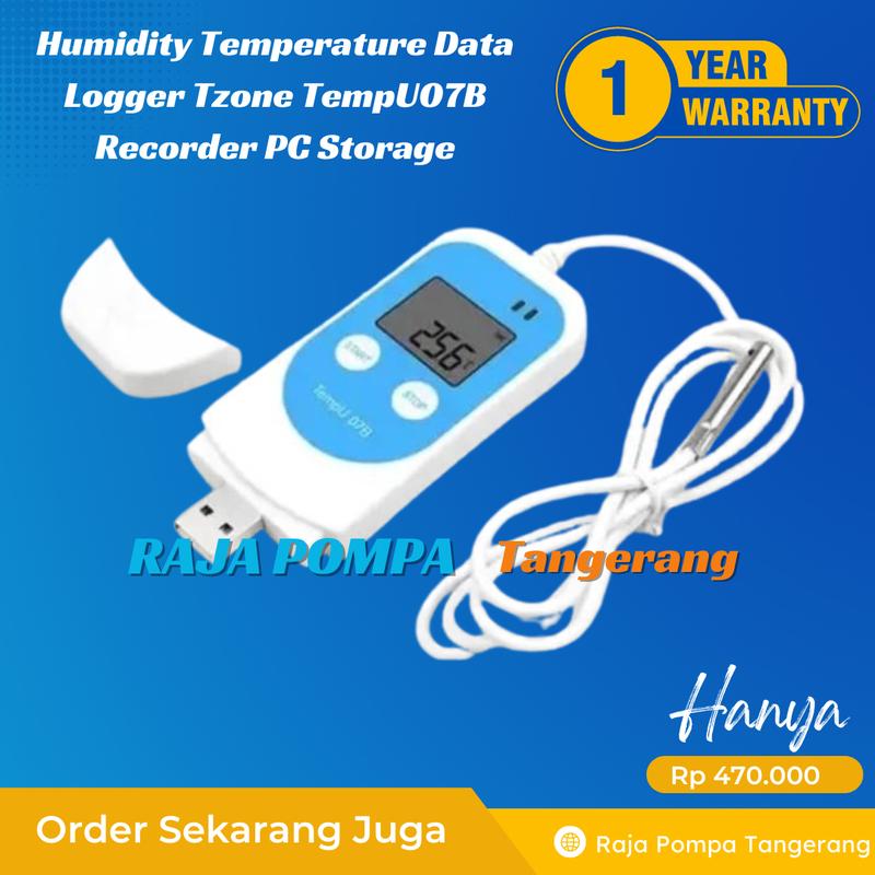 Humidity Temperature Data Logger Tzone TempU07B Recorder PC Storage - Shop | Tokopedia