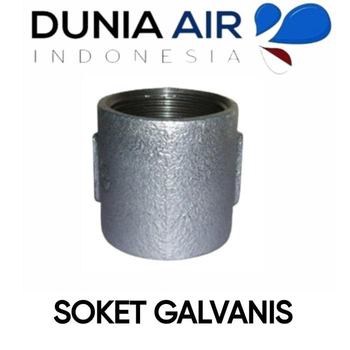 Jual Soket Galvanis 1 1/4” Socket Drat Sambungan Lurus Besi Galv 11/4 ...