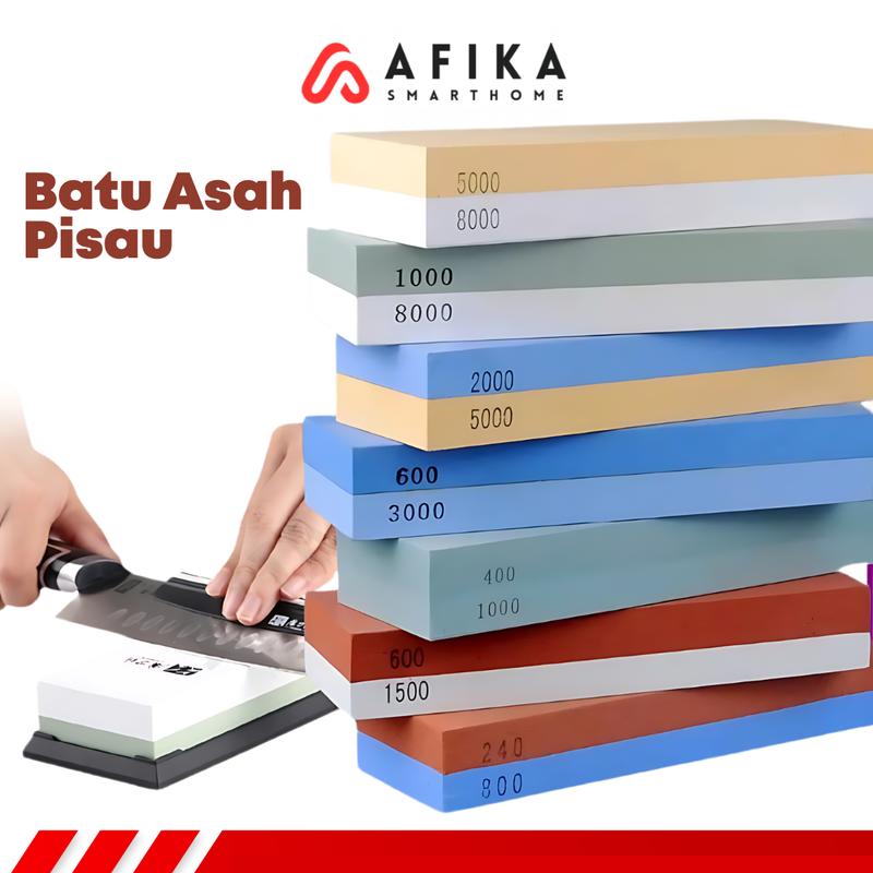 Batu Asah Pengasah Pisau Dapur Whetstone Knife Sharpener Dua - Shop ...