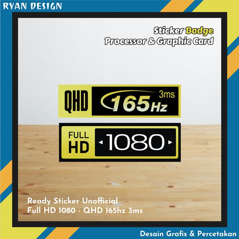 Sticker Logo Layar Full HD QHD 165hz Monitorr FHD Laptop - Shop | Tokopedia