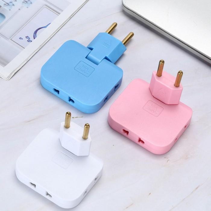 Jual POWER SOCKET 3IN1 KONTAK COLOKAN STEKER LIPAT 180 FOLDING SOKET ...