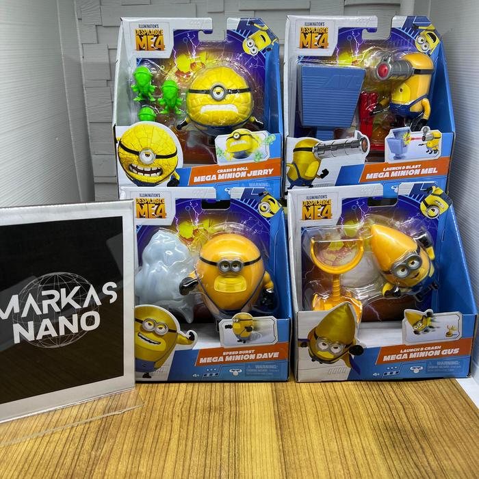 Jual Minions Despicable Me4 Mega Minion 4 Inch Action Figure - Minion ...