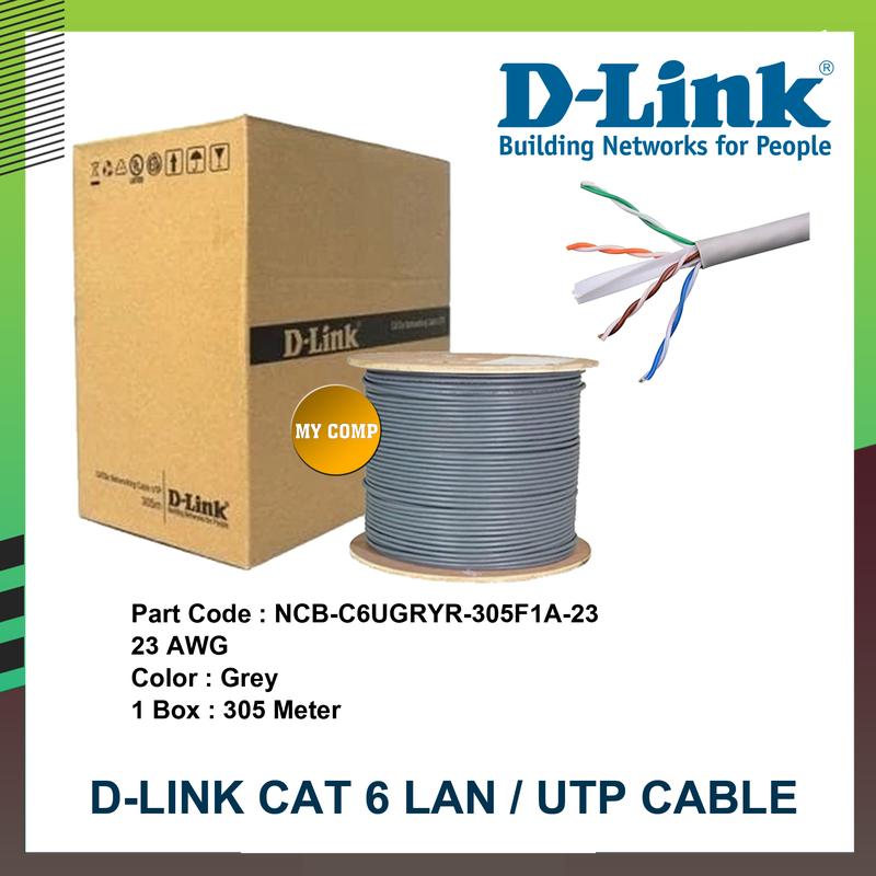 Kabel Lan Jaringan D-Link Cat 6 Eceran Meteran / Cable UTP Ethernet ...