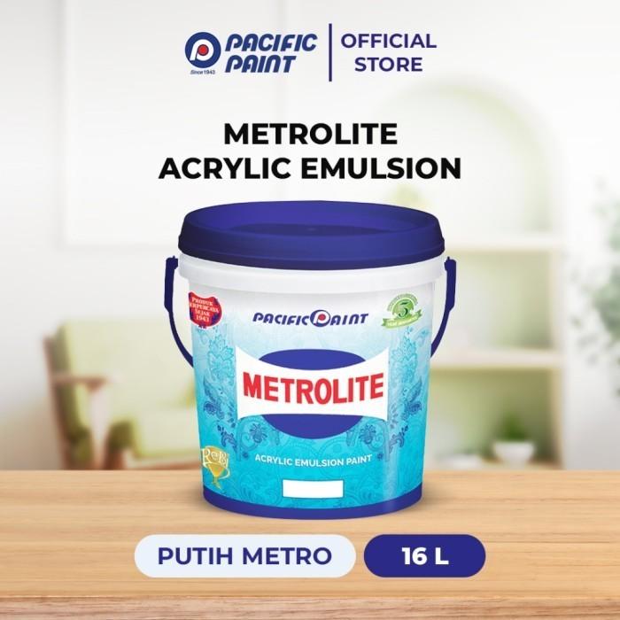 Jual CAT TEMBOK PUTIH METROLITE METROLIT PUTIH 25 KG / 16 LITER - Kab ...