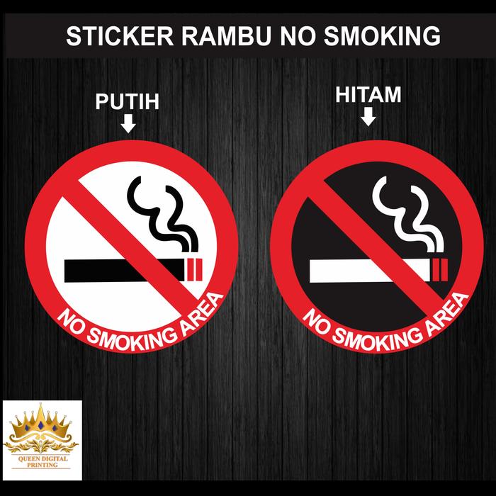 Jual Stiker Vinyl Rambu Dilarang Merokok / Rambu Larangan Merokok ...