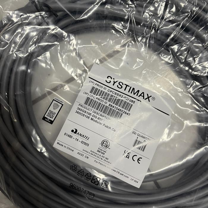 Jual commscope Systimax Patch Cord Kabel UTP Cat 6A 10 Giga 25 Meter ...