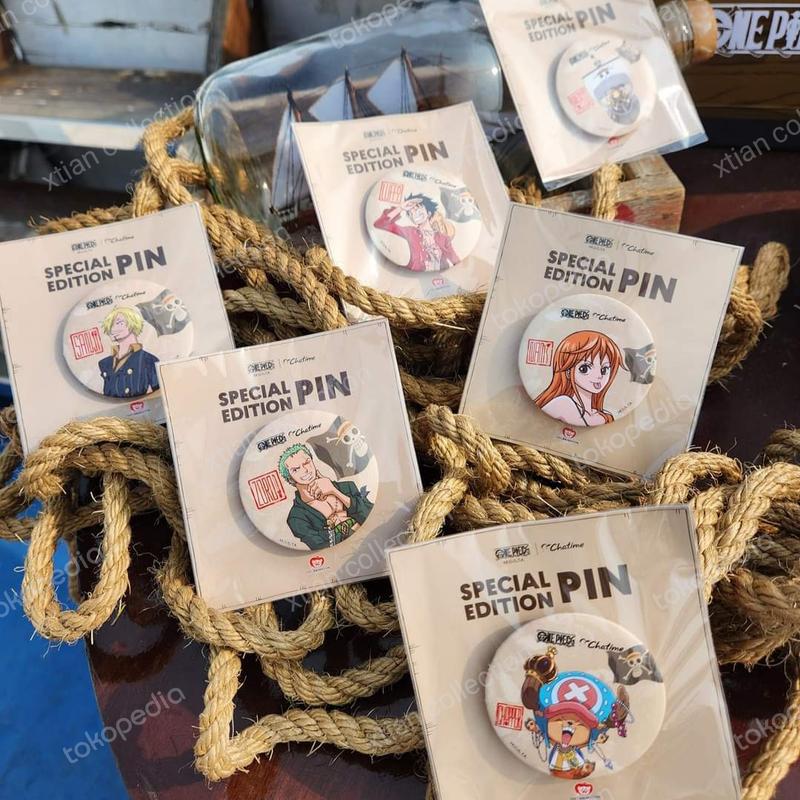 Chatime x One Piece PIN Luffy Nami Zoro Sanji Chopper Sunny Special ...