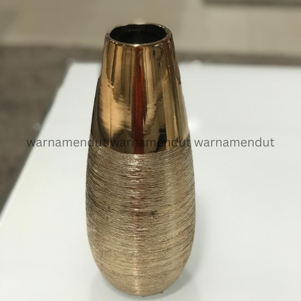 Jual Vas Bunga Keramik Gold Dekorasi Pajangan Meja Estetik Tinggi 28cm ...